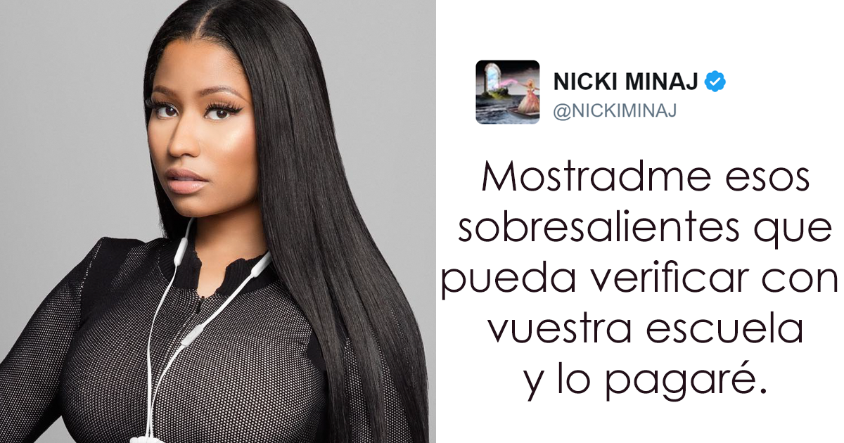 Nicki Minaj dijo que pagaría las matrículas universitarias de sus fans ...